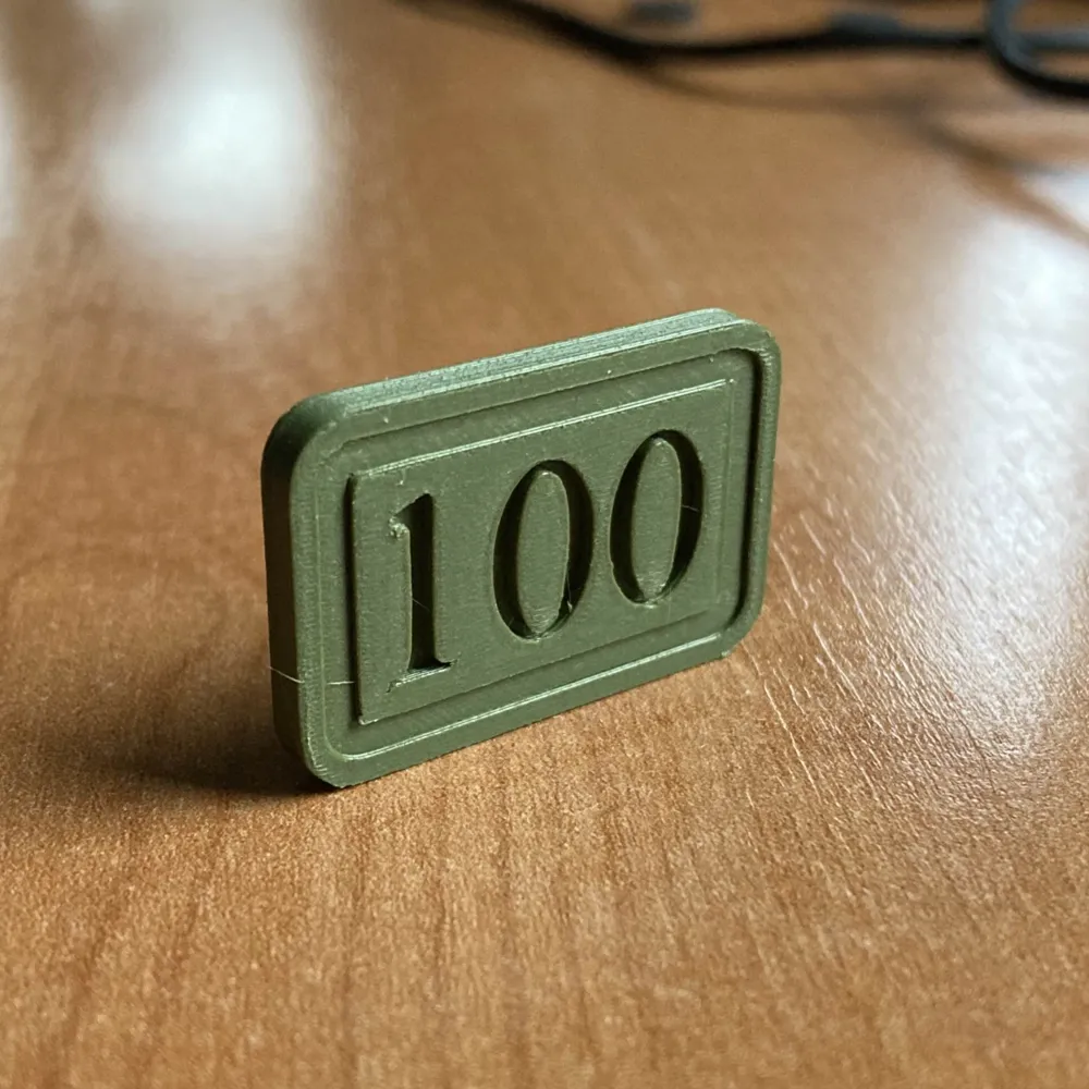 Boardgame token 100 - Free 3D Print Model - MakerWorld