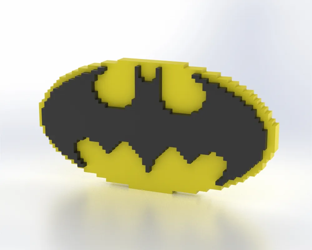 Batman Logo Pixelated Sign by TheCreativeLily - MakerWorld