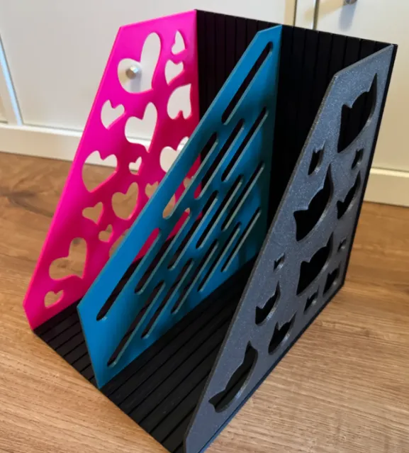 Organizer for papers, different wall patterns - Free 3D Print Model ...