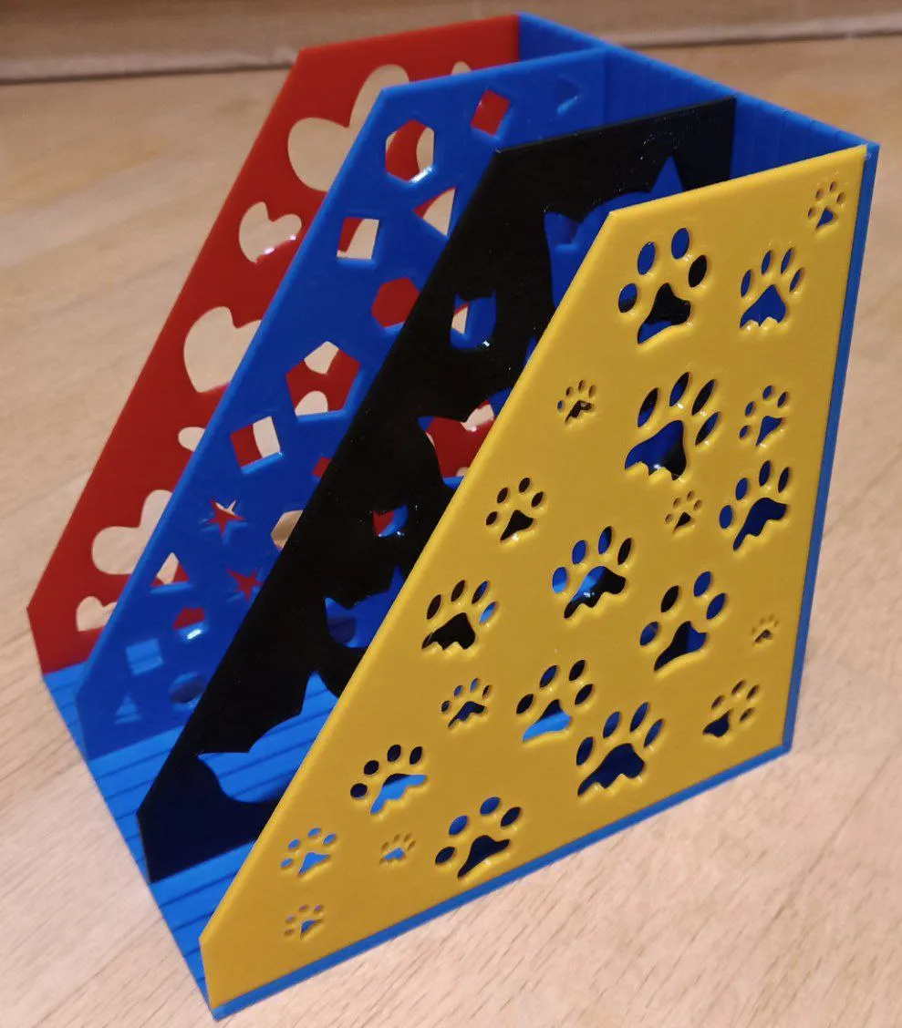 Organizer for papers, different wall patterns - Free 3D Print Model ...