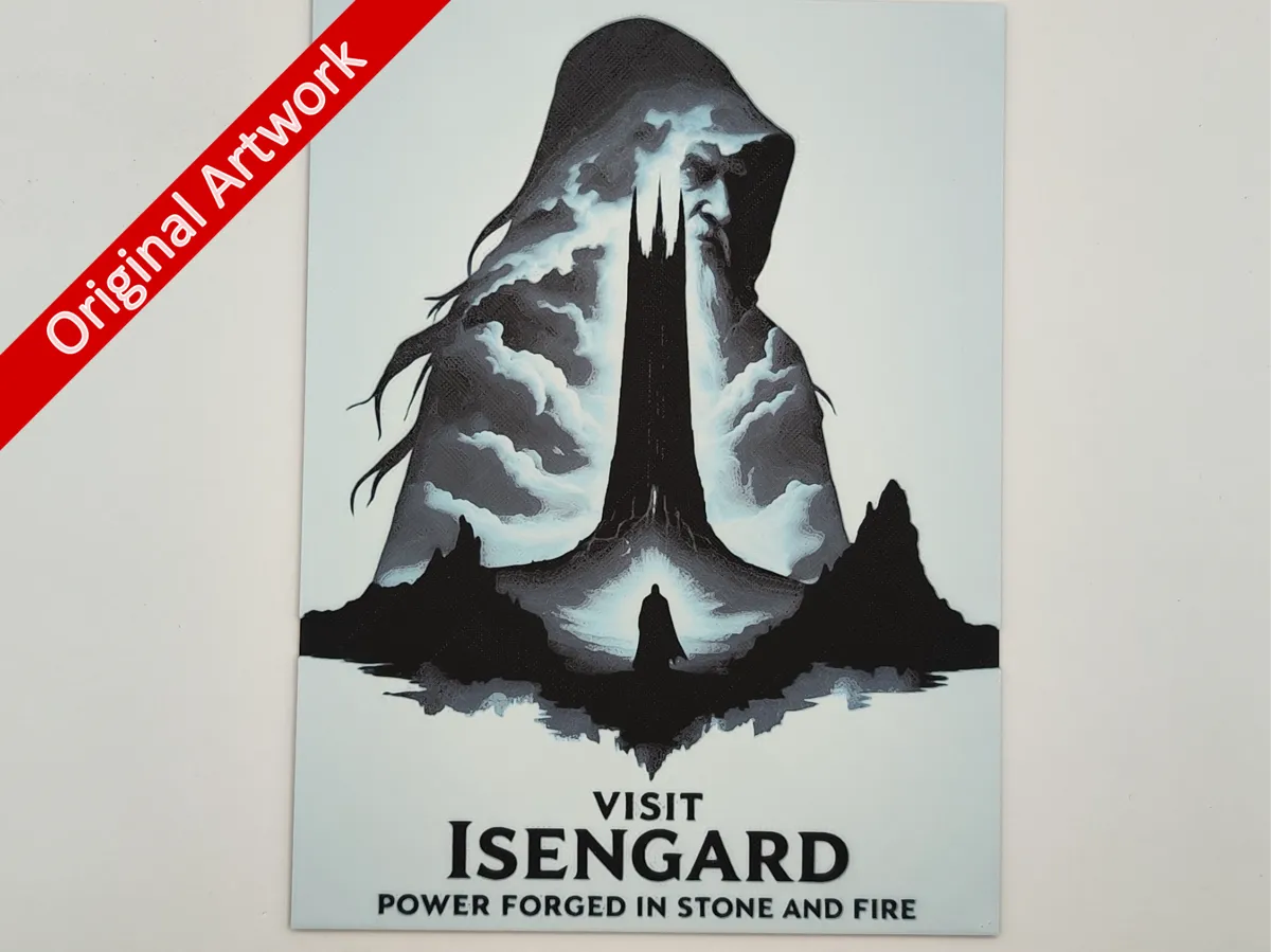 Isengard travel poster - Hueforge by Altf4-Formation MakerWorld ...