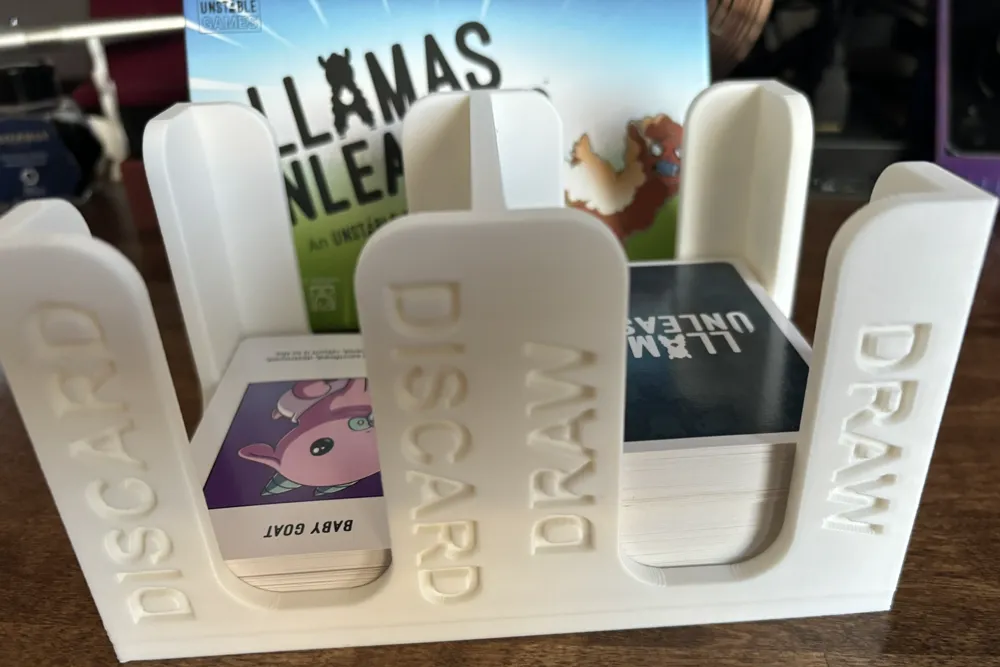 Discard Draw Card Holder Game Night by Neighmo - MakerWorld