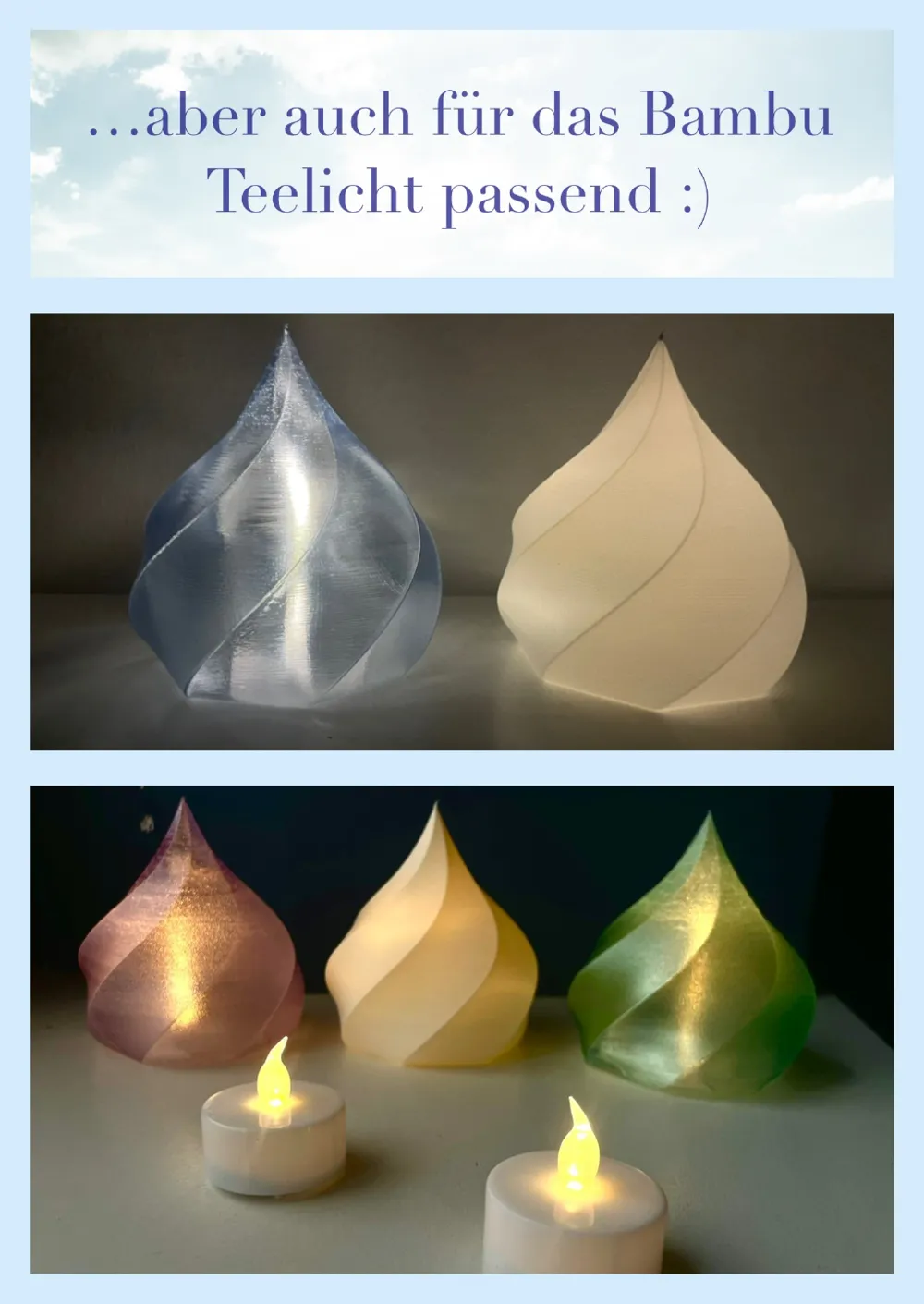 Oriental Lamp (for Bambu Tea Light or Puck Lights) by Gisberti🖖🏻 ...