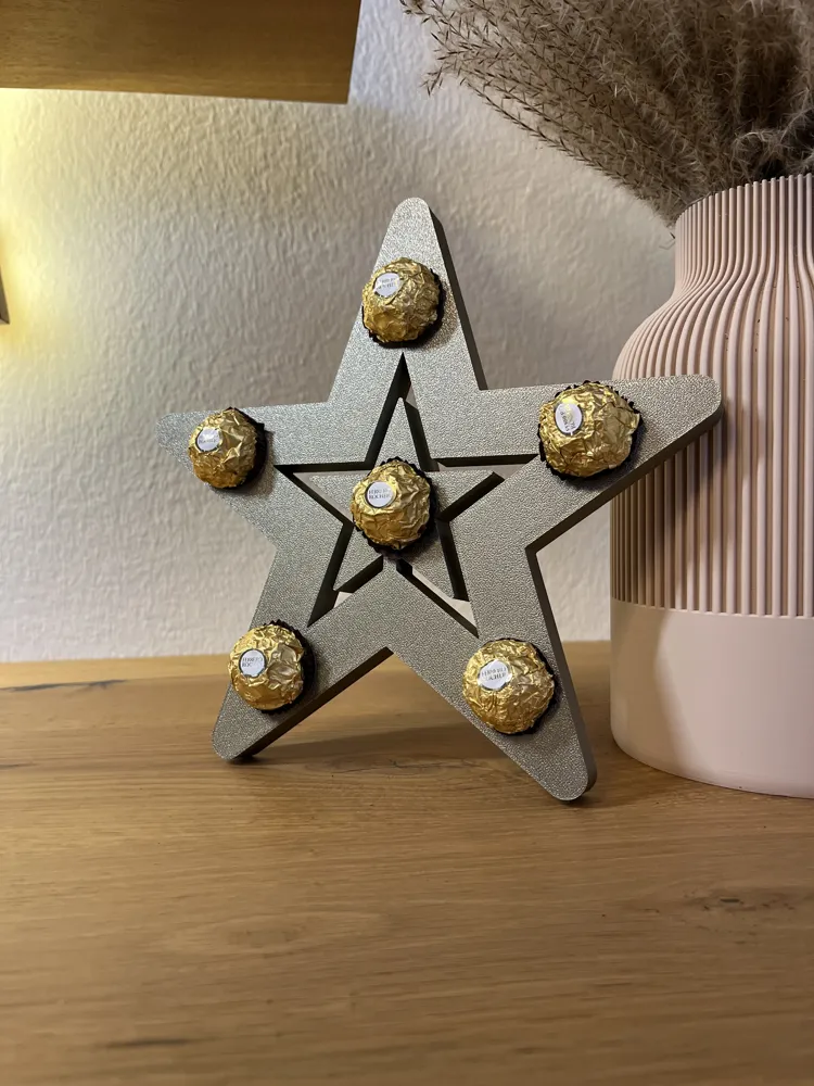 The Golden Star - Ferrero Rocher - Free 3D Print Model - MakerWorld