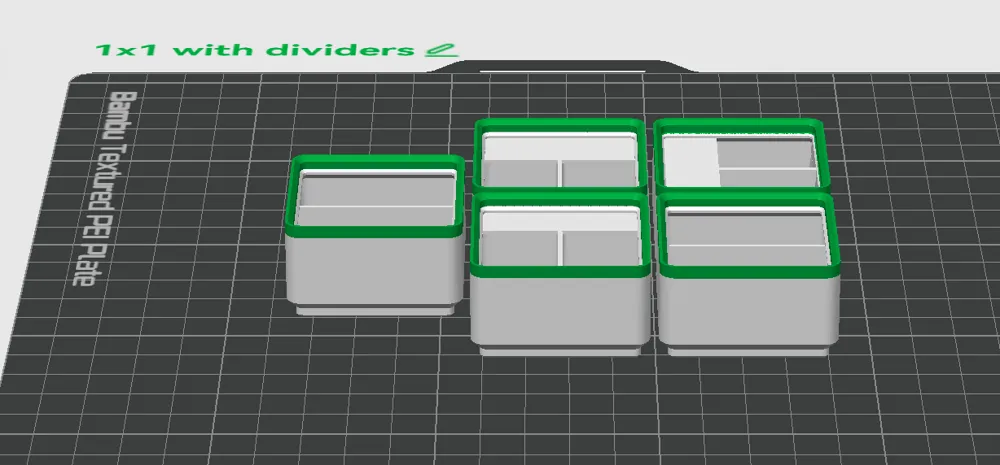 Gridfinity Bins with Dividers by Mitch Milam MakerWorld: Download Free ...