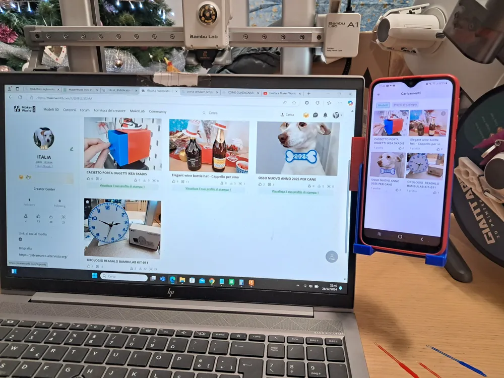 (N1 VERSION) Smartphone Support for Portable PC by ITALIA - MakerWorld