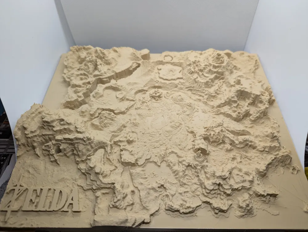 Zelda World Map (Breath of the Wild / TOTK) - Free 3D Print Model ...