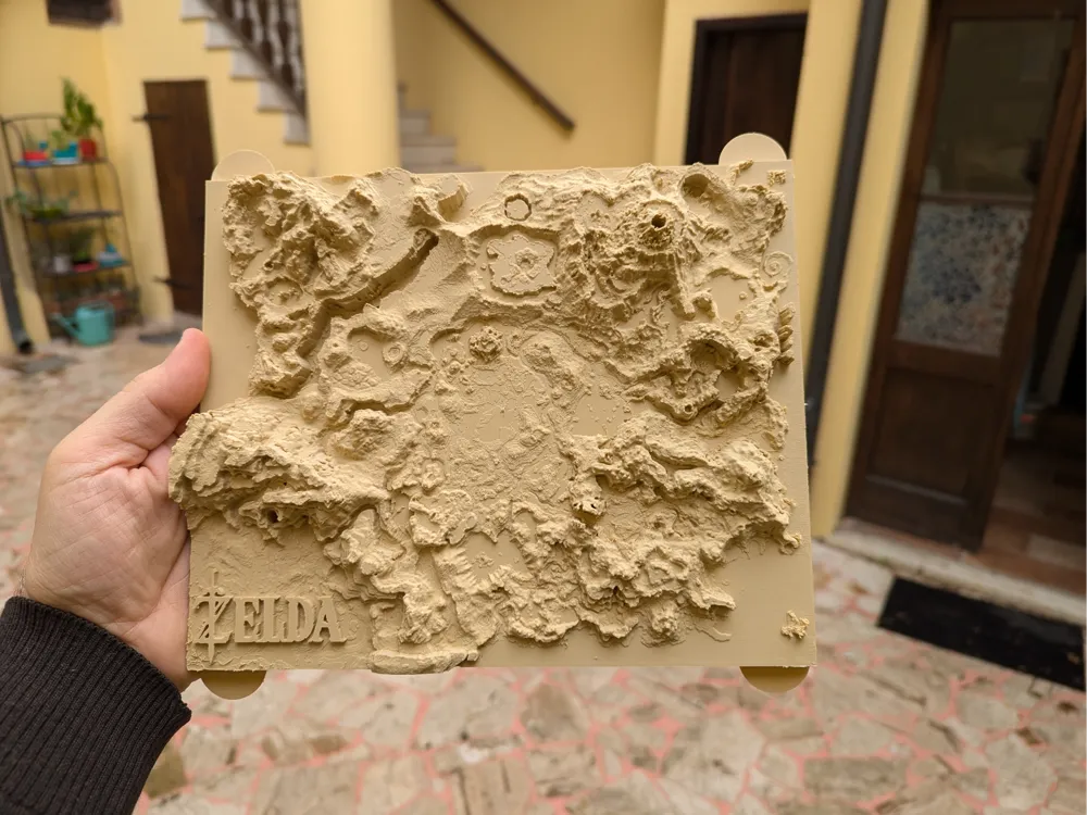 Zelda World Map (Breath of the Wild / TOTK) - Free 3D Print Model ...