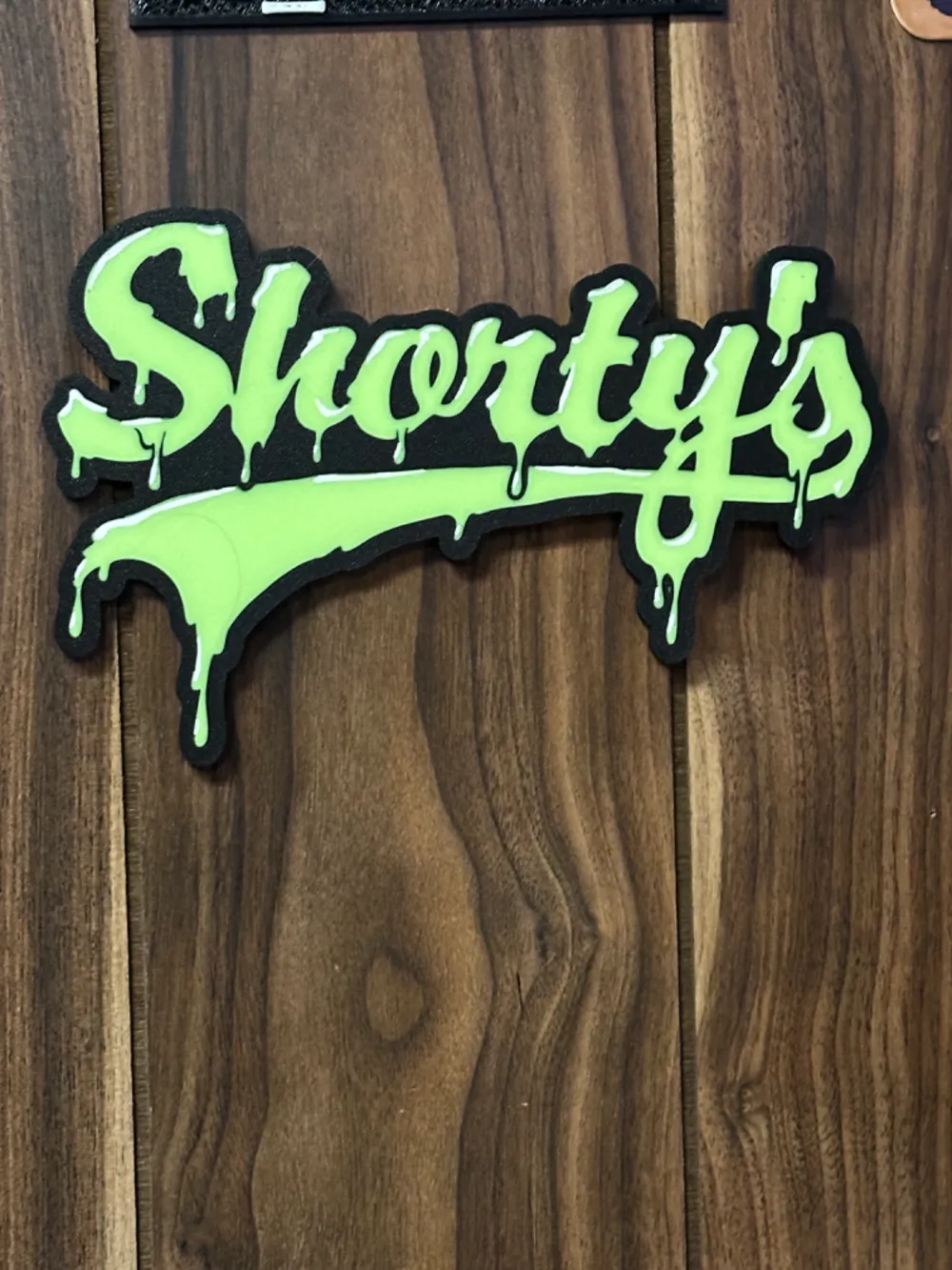 shorty's skateboards drip logo lightbox by tropicgtiturbo - MakerWorld