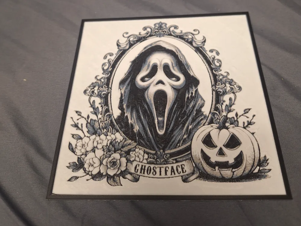 B/W Ghostface - Free 3D Print Model - MakerWorld