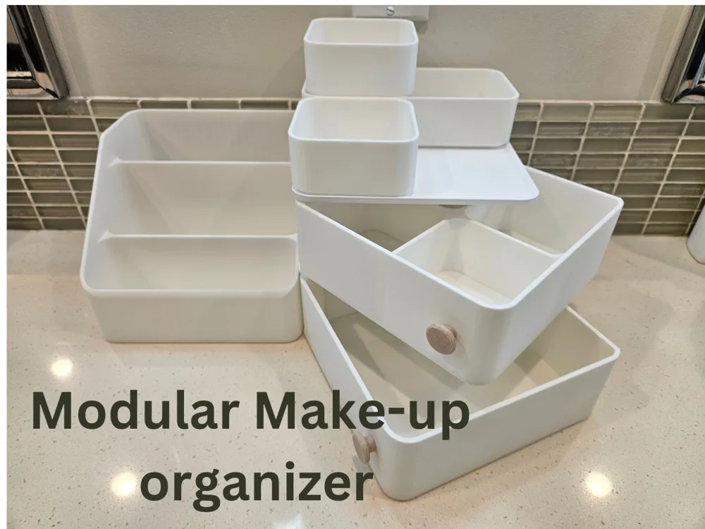 MODULAR MAKE-UP ORGANIZER - Free 3D Print Model - MakerWorld
