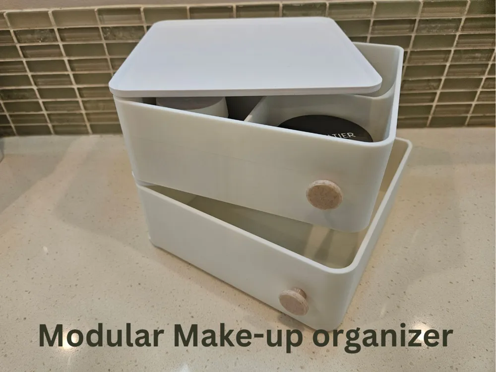 MODULAR MAKE-UP ORGANIZER - Free 3D Print Model - MakerWorld