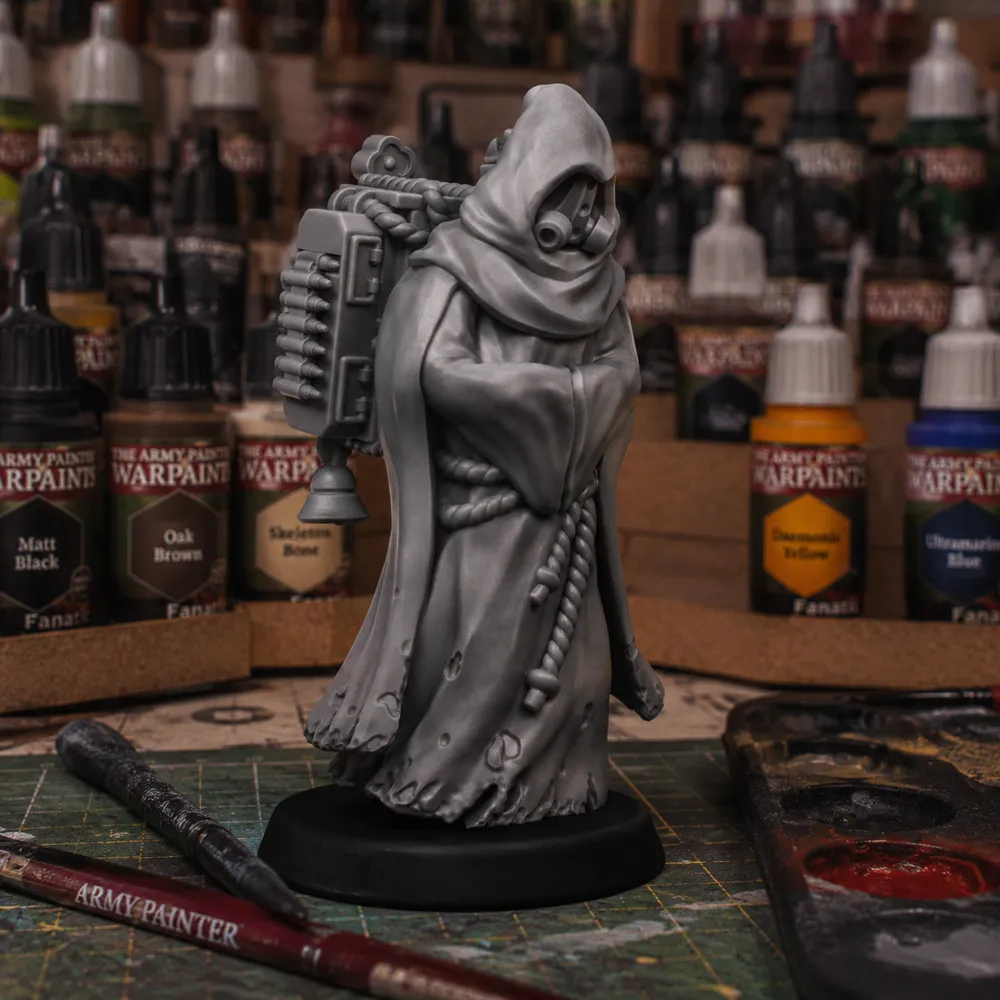 Ammo Monk Miniature D&D / 40K ( 2 face choices ) - Free 3D Print Model ...