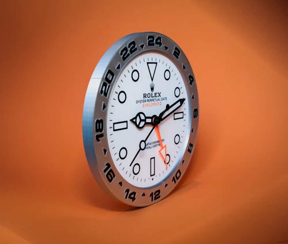 Rolex Explorer II GMT Clock - Free 3D Print Model - MakerWorld