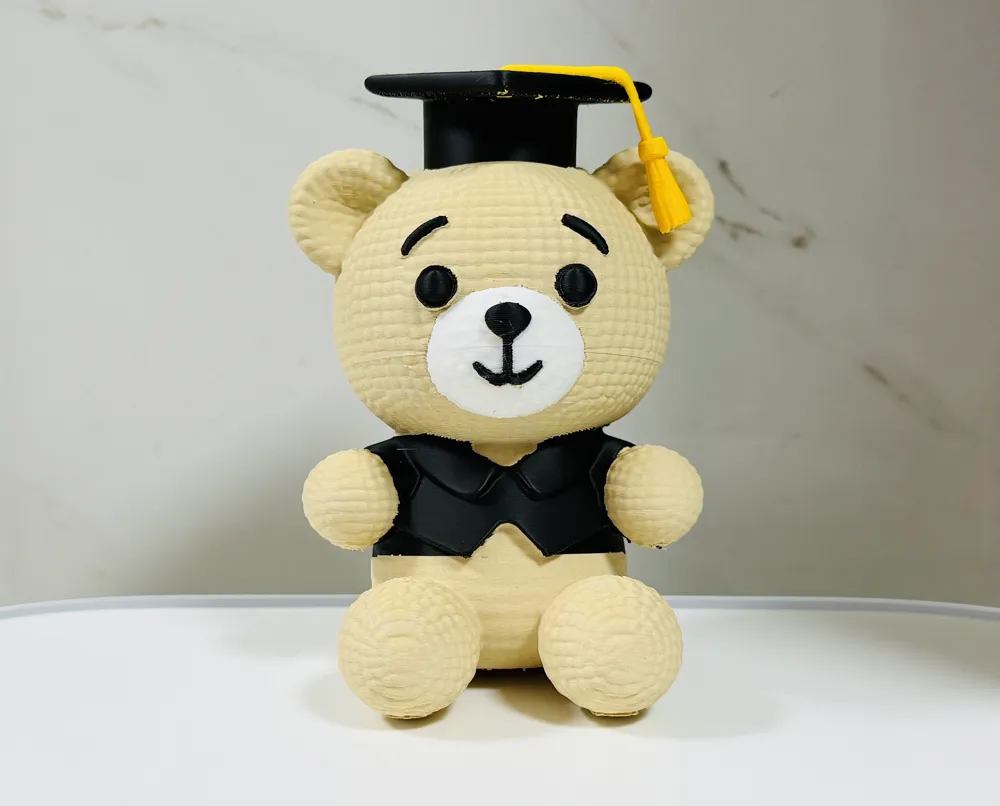 Graduation Bear Keepsake Figurine - Free 3D Print Model - MakerWorld