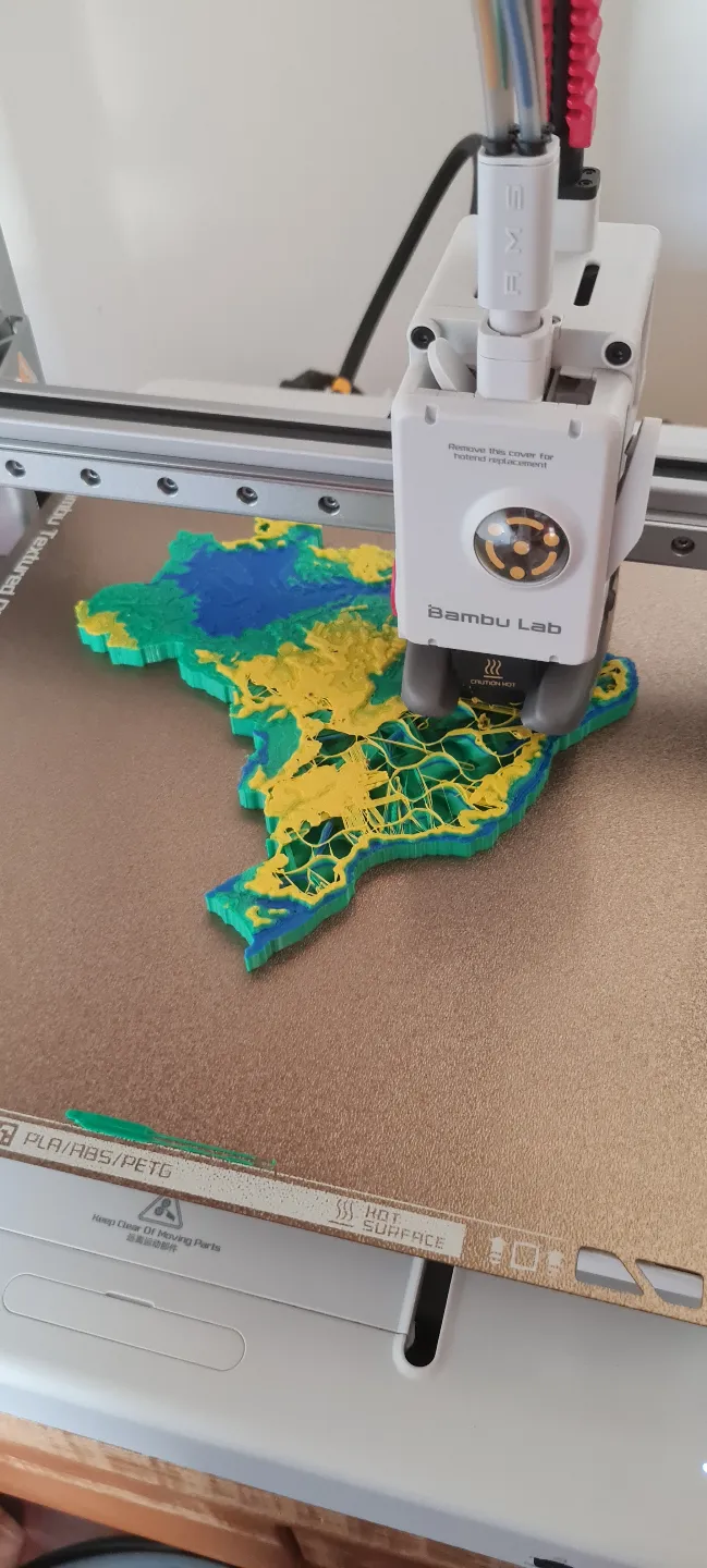 Brazil Terrain Map - Brazil Relief Map by Leo - MakerWorld