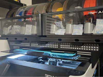 Bambu Lab AMS/AMS 2 Pro - Dual/Quad/Multi Shelf by Piddey MakerWorld ...