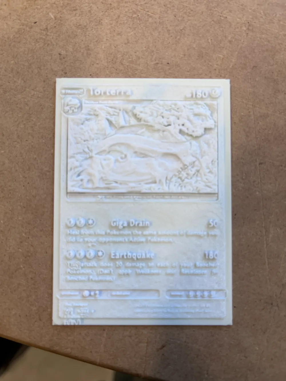 Pokemon Torterra Lithophane Trading Card by leonardwaynejr - MakerWorld