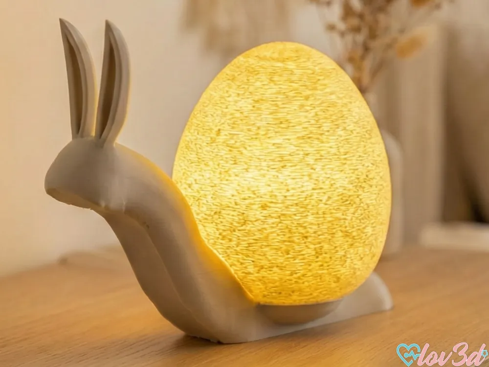 Osterhasen-Schneckenlampe (Teelichthalter) – Kostenloses 3D-Druckmodell ...