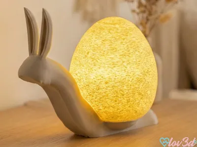 Osterhasen-Schneckenlampe (Teelichthalter) – Kostenloses 3D-Druckmodell ...