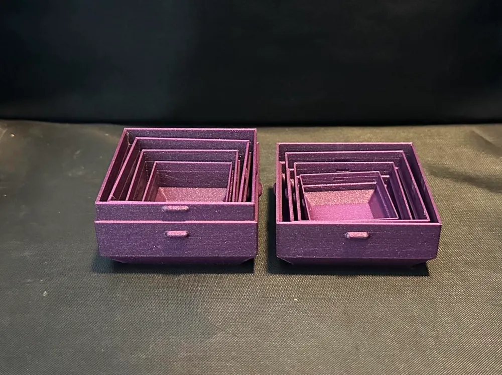 4pc Snap Close Nesting Faceted Small Container Set by BATTCAVE - MakerWorld