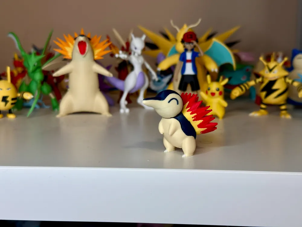 Cyndaquil (Pokemon) Multipart 39mm Tall - Free 3D Print Model - MakerWorld