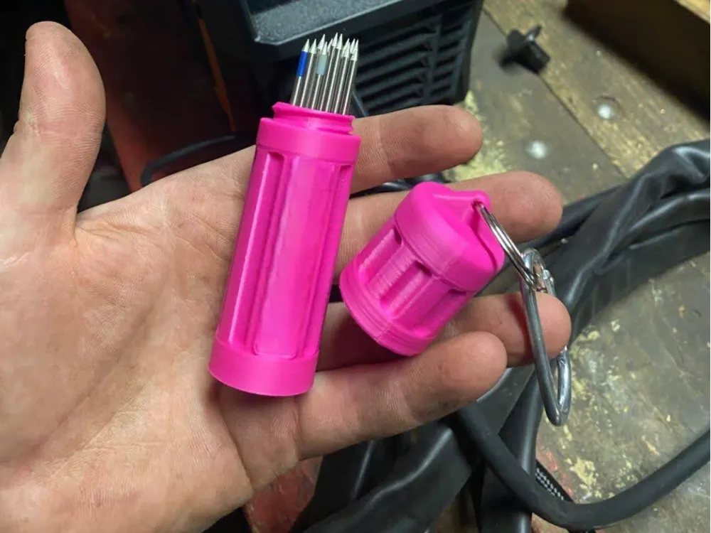 TIG Tungsten Electrode Storage Container 90mm - Free 3D Print Model ...