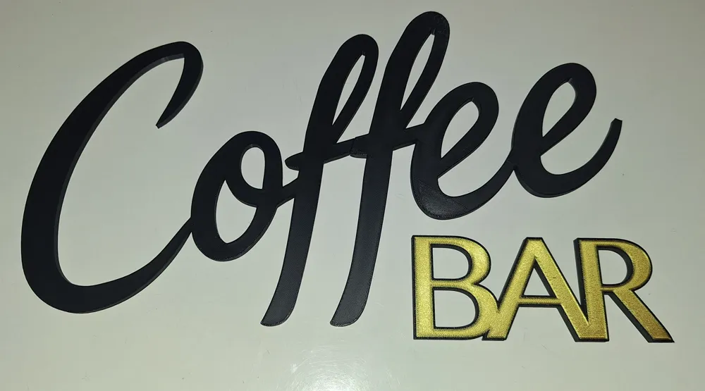Coffee Bar – Decorative Wall Sign / Text Object - Free 3D Print Model ...