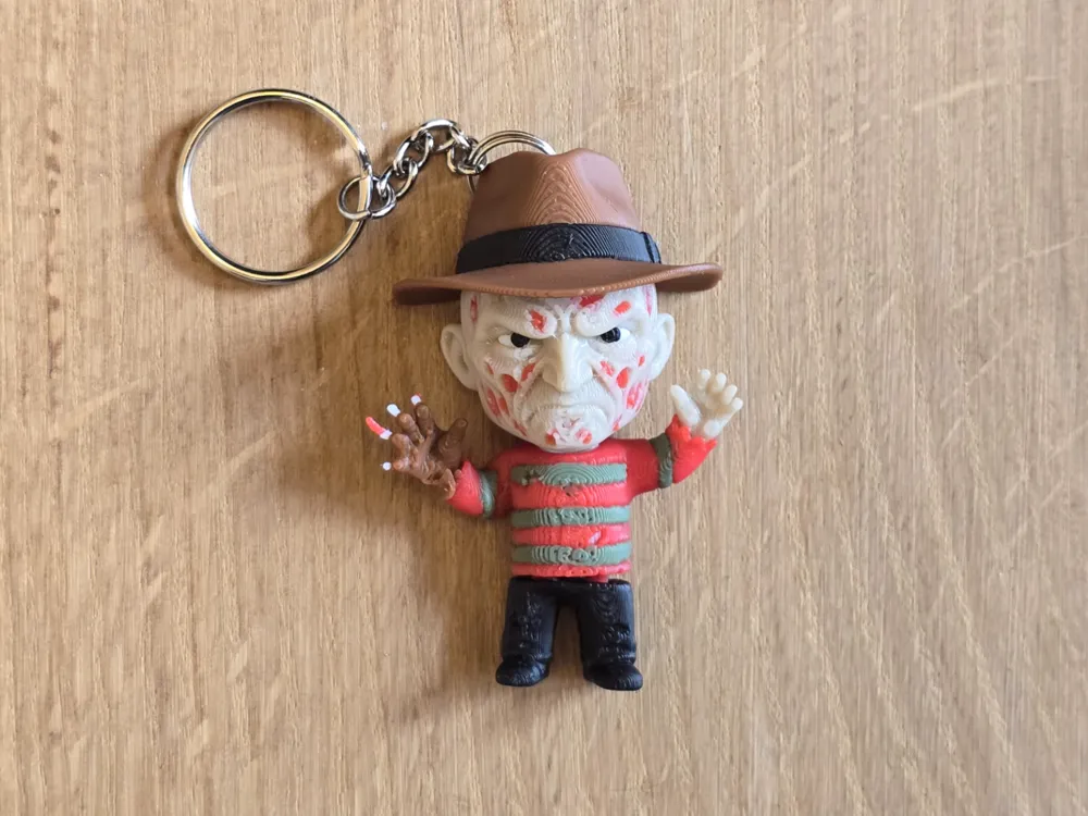 Freddy Krueger flexi keychain - Free 3D Print Model - MakerWorld