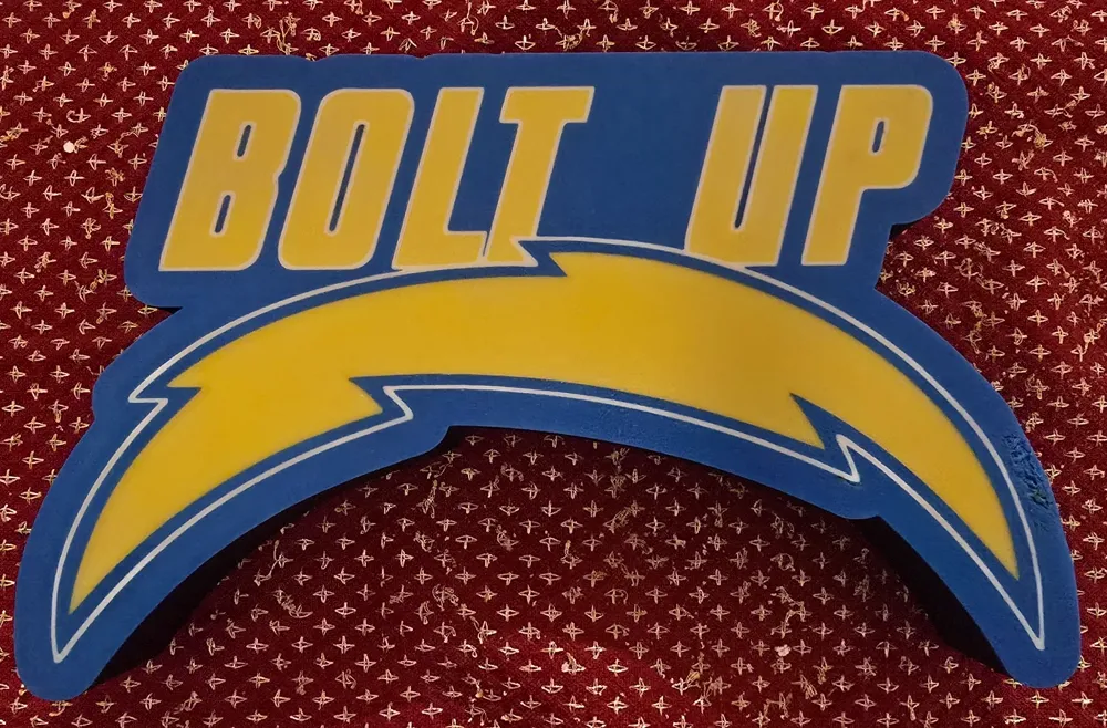Chargers Bolt Up Logo by Chad - MakerWorld