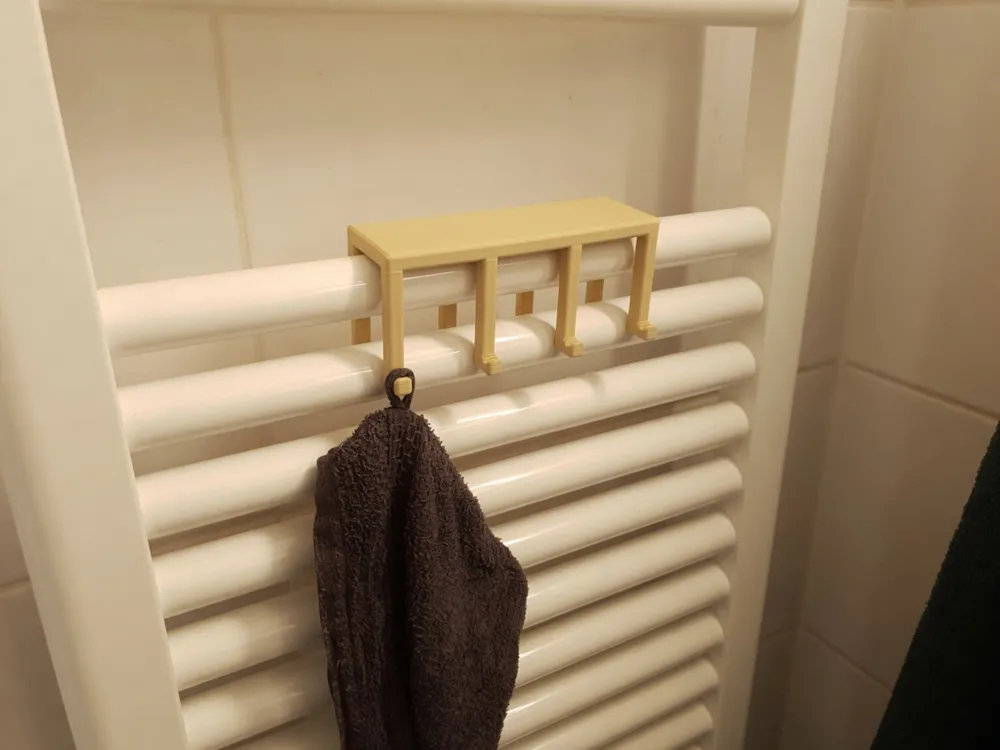 Washcloth Hook Rail (Hanger for Tubular Radiators) - Free 3D Print ...
