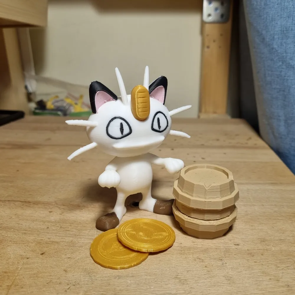 Pokemon colored Meowth by Big Simi - MakerWorld