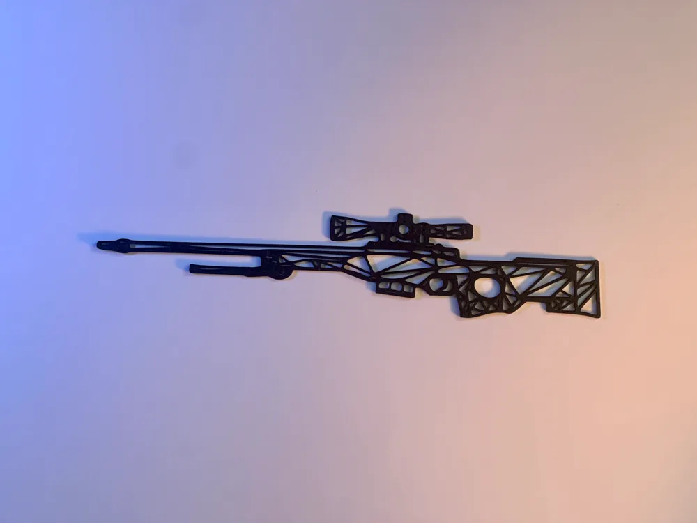 Art mural Low Poly AWP – CSGO / CS2 - Free 3D Print Model - MakerWorld