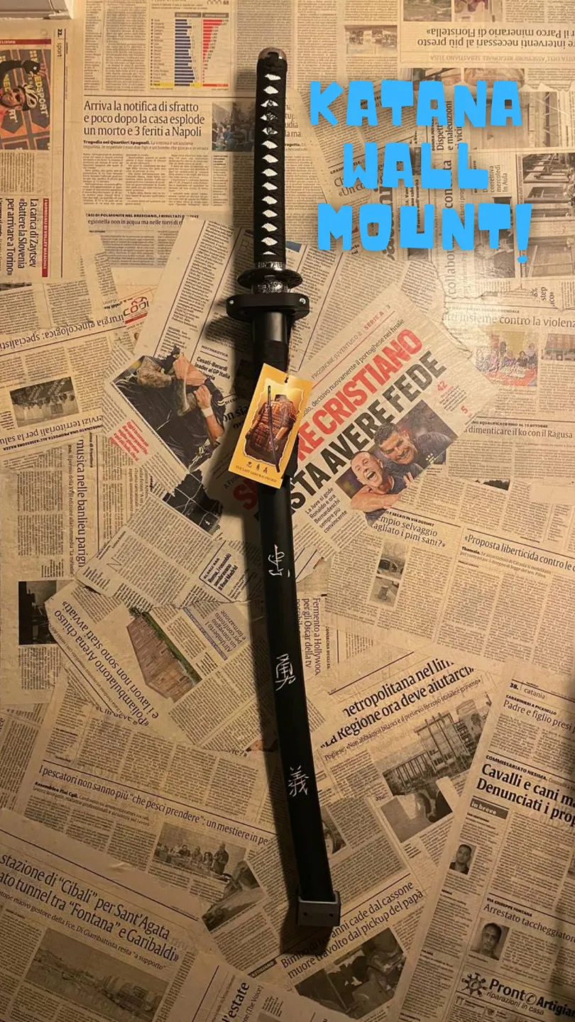 Vertical Katana Wall mount by Salvo_99 MakerWorld: Download Free 3D Models