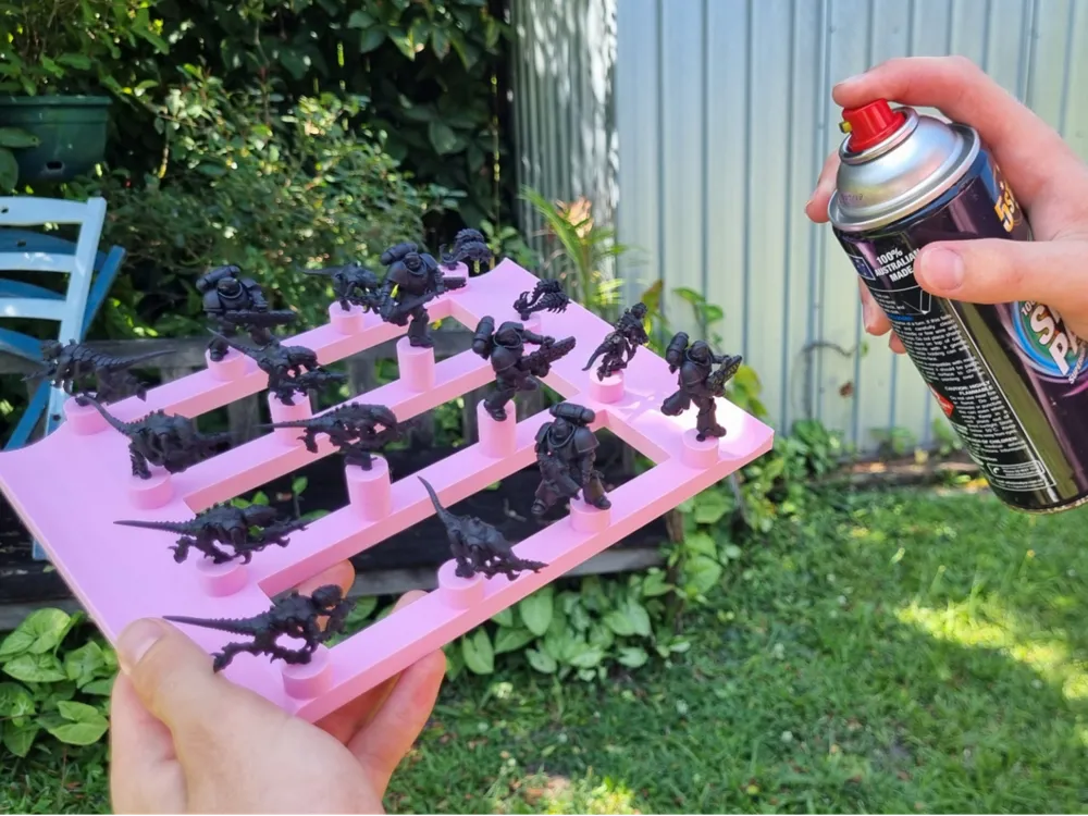 4x4 Grid Warhammer Miniature Holder For Painting by LitlTrooper ...