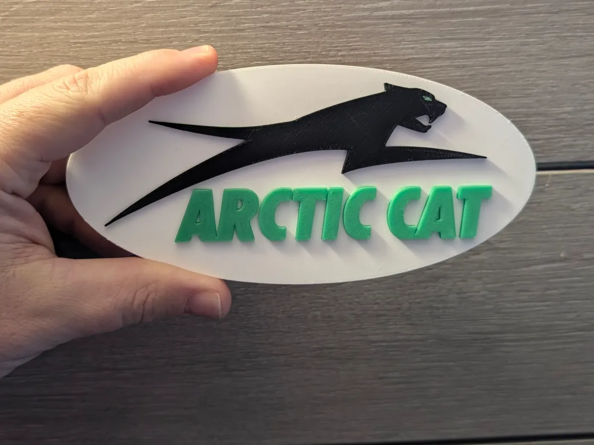 Arctic Cat ATV logo sign - Free 3D Print Model - MakerWorld