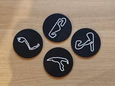 Formula 1 2024 Track Coasters by Jop - MakerWorld