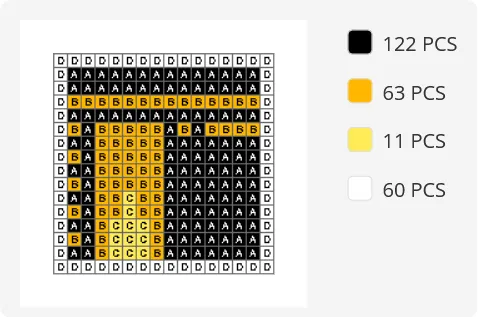 Arte pixel Kaaba (14 x 14 cm) por 100dra - MakerWorld