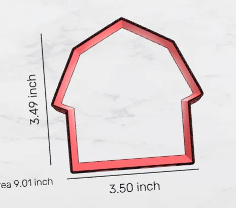***NEW and IMPROVED*** 3.5" Barn Cookie Cutter by thecookiespotmn ...