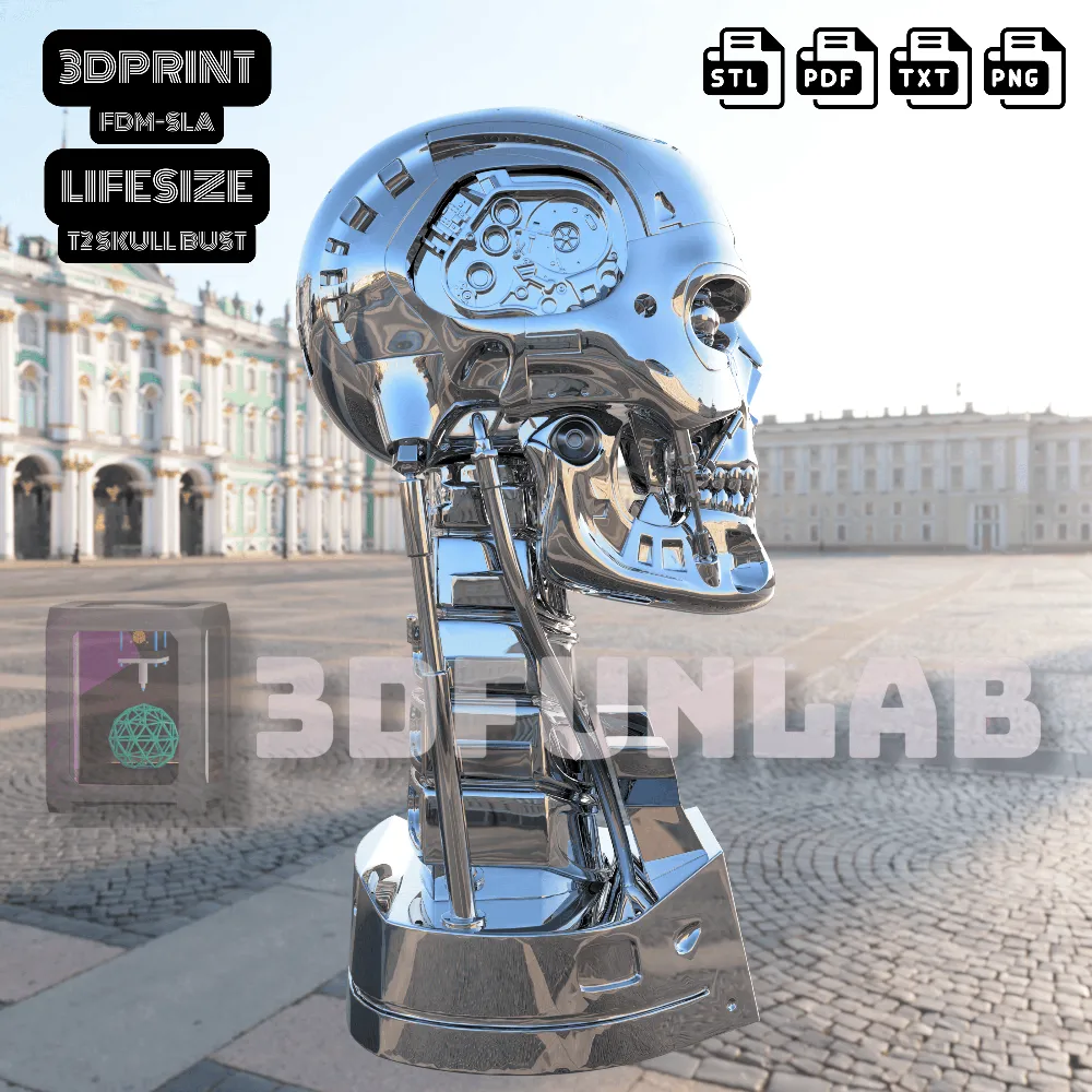 T800 BUST LIFESIZE REAL MOVIE TERMINATOR BUST - Free 3D Print Model ...