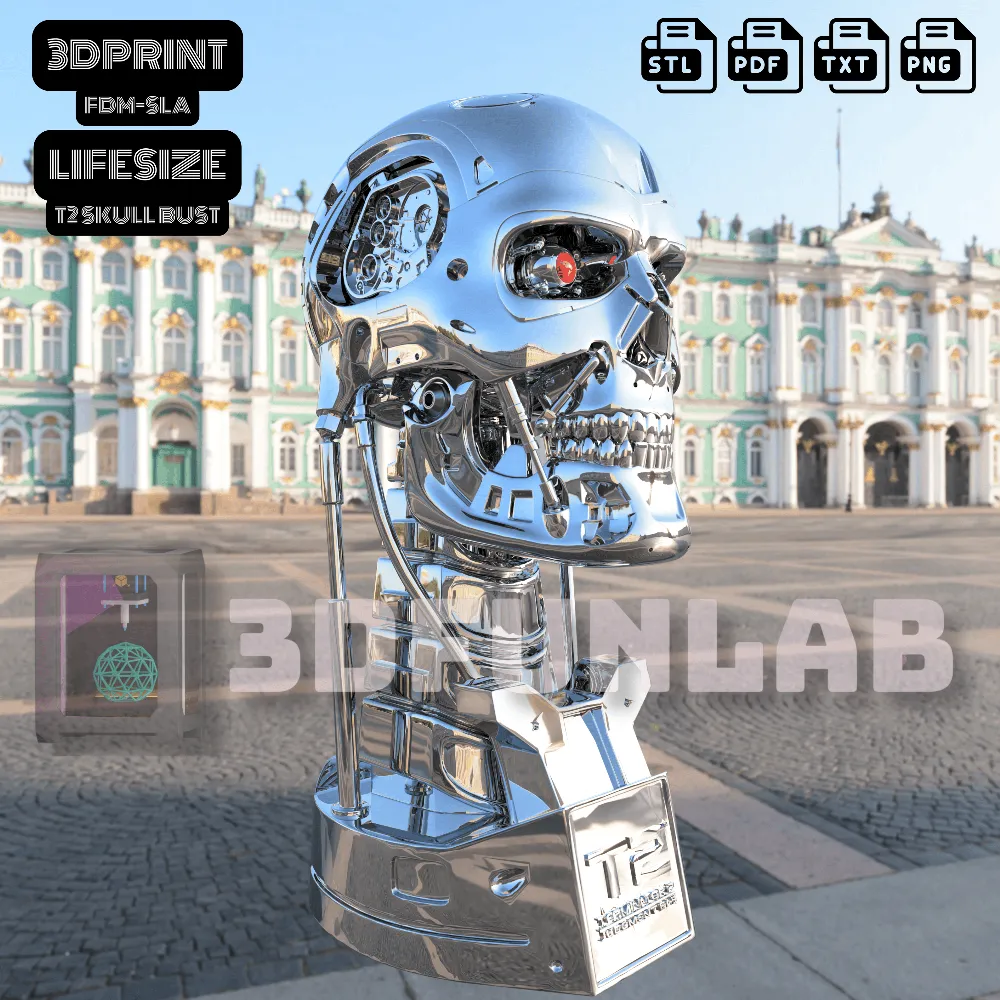 T800 BUST LIFESIZE REAL MOVIE TERMINATOR BUST - Free 3D Print Model ...