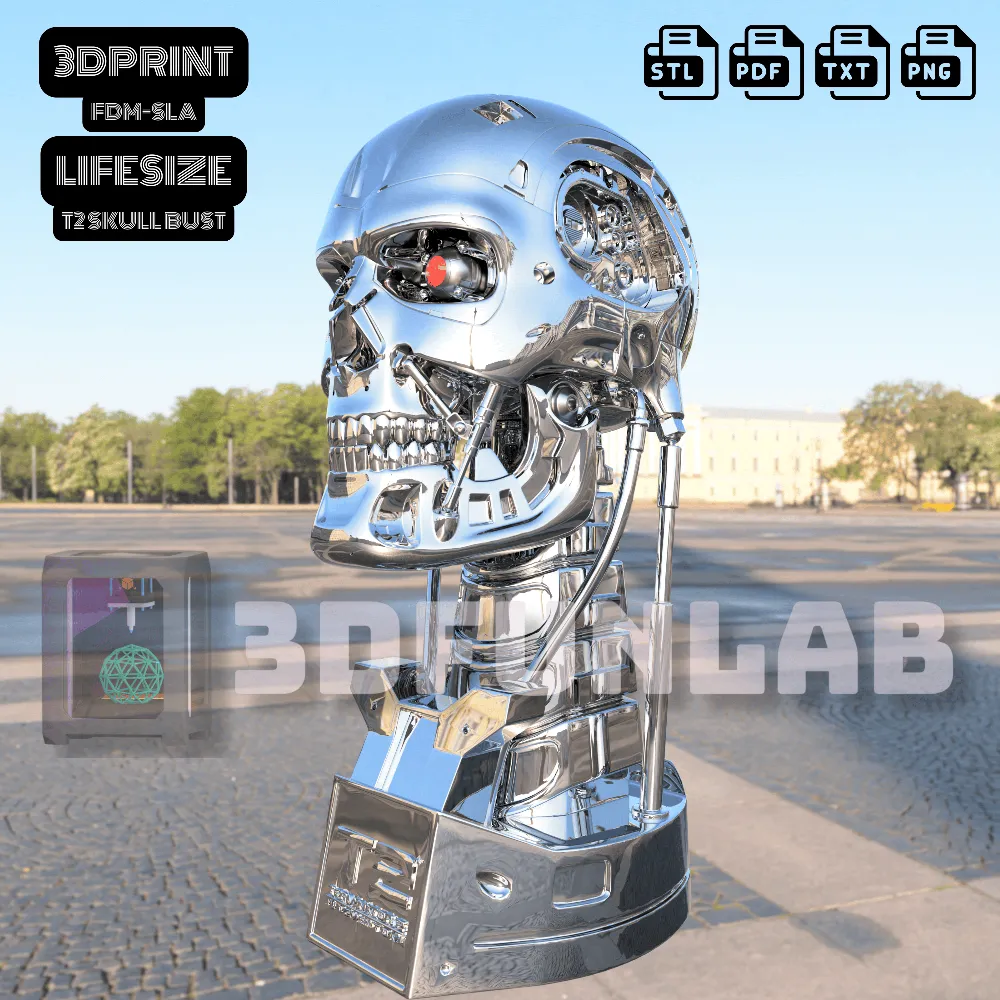 T800 BUST LIFESIZE REAL MOVIE TERMINATOR BUST - Free 3D Print Model ...