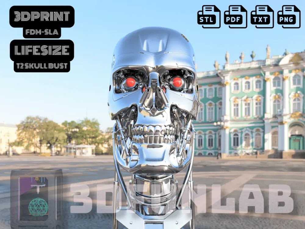 T800 BUST LIFESIZE REAL MOVIE TERMINATOR BUST - Free 3D Print Model ...