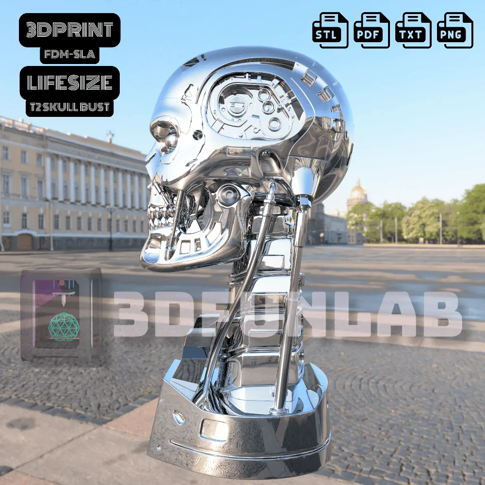 T800 BUST LIFESIZE REAL MOVIE TERMINATOR BUST - Free 3D Print Model ...