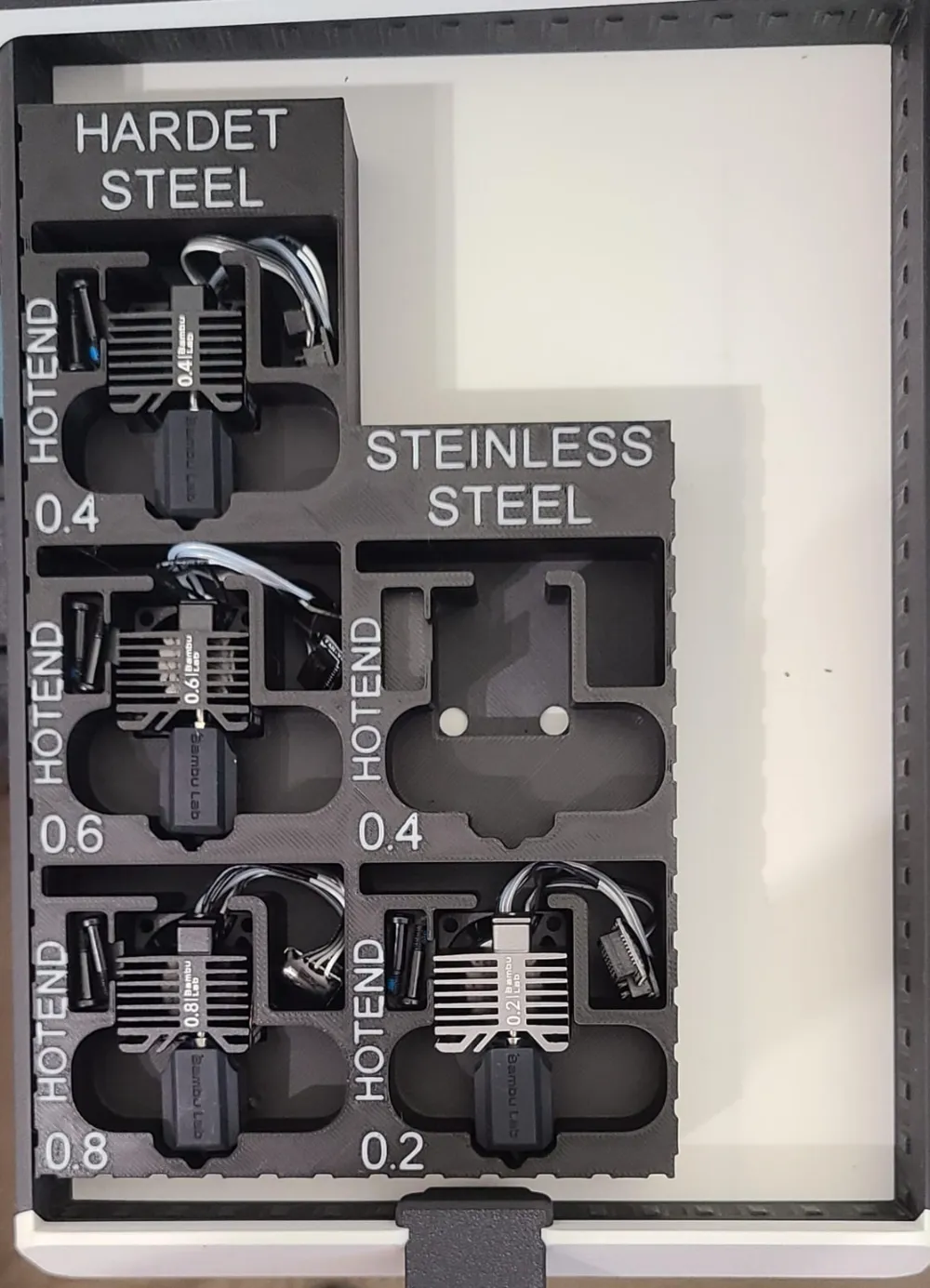 P1S Hotend Storage for Drawer AMS Riser V2 Remixed by Tossli - MakerWorld