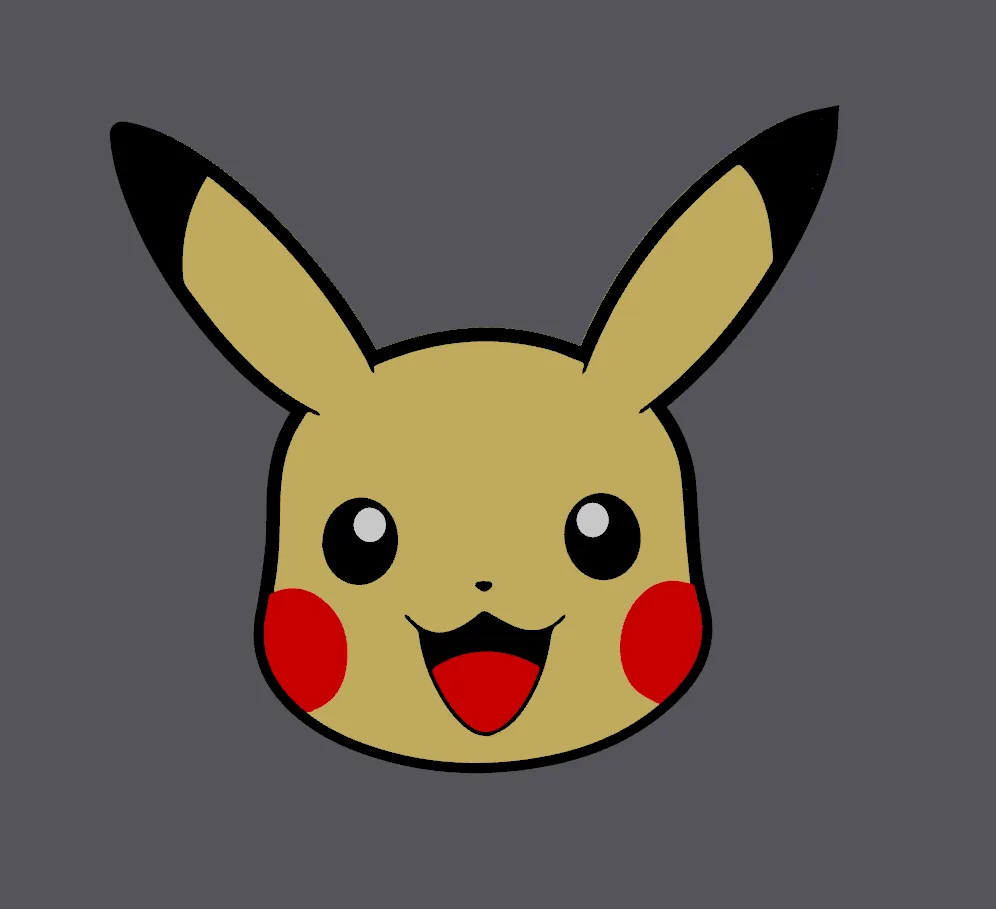 Pikachu face by Noisyyy - MakerWorld