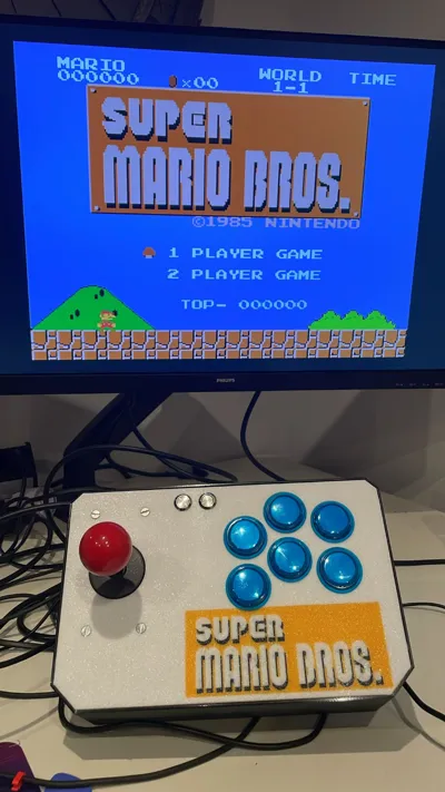 Arcade Stick (6+2 Buttons) Super Mario Bros. by Qwer.Tzui MakerWorld ...