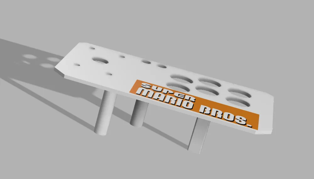 Arcade Stick (6+2 Buttons) Super Mario Bros. - Free 3D Print Model ...