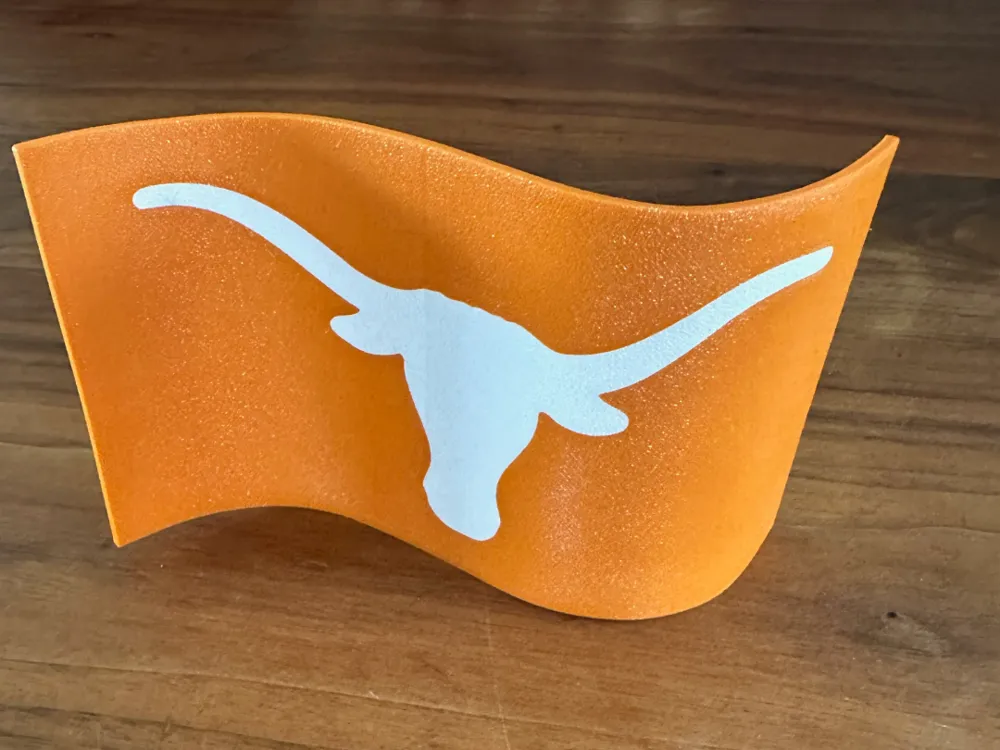 Texas Longhorns Wavy Flag by bbock999 - MakerWorld
