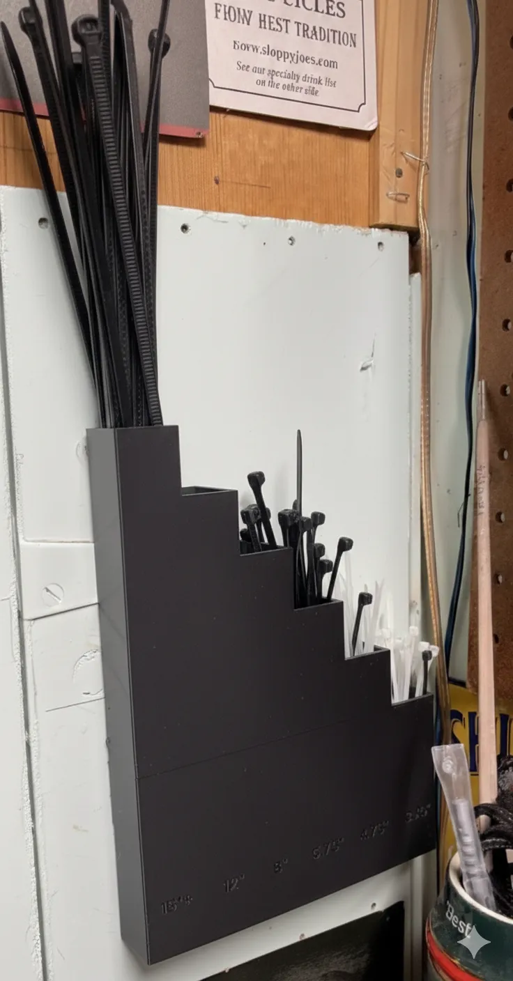 Compact Zip Tie Holder - Free 3D Print Model - MakerWorld